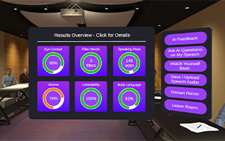 VirtualSpeech – Soft Skills Training in VR with AI Feedback